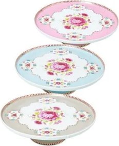 Pip Studio Floral Mini dortový tác na nožce růžový 21cm