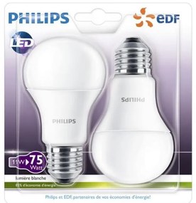 Philips | SADA 2x LED Žárovka Philips A60 E27/11W/230V 2700K | P5377