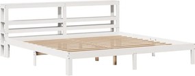 Rám postele s čelem bez matrace bílý 200x200 cm 3306056
