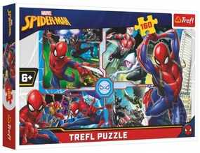Puzzle Spiderman zachraňuje Disney koláž 41x27,5cm 160 dílků v krabici 29x19x4cm