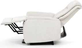 TV křeslo ZIKMUND s elektrickým polohováním — látka, krémová