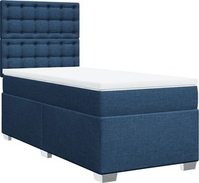 Box spring postel s matrací modrá 80x200 cm textil 3292635