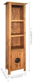vidaXL Volně stojící koupelnová skříňka masivní borovice 48x32x170 cm
