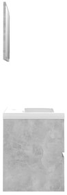 Koupelnová sestava betonově šedá kompozitní dřevo,  3071589