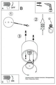Stropní svítidlo SOLLUX Orbis 1 GU10 1x40W bez zdroje SL.0016 černá