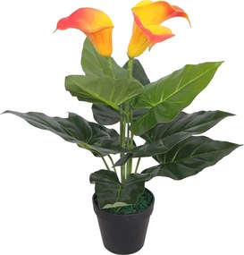 vidaXL Umělá rostlina kala s květináčem 45 cm [244443] Barva: Bílá