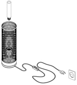 Eglo 43536 - Stolní lampa REDCLIFFE 1xE27/40W/230V
