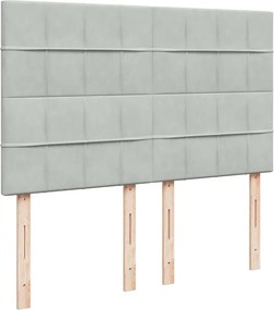 Box spring postel s matrací světle šedá 140x190 cm samet 3293206