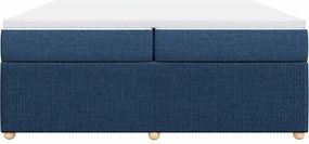 Box spring postel s matrací modrá 200x200 cm textil 3285601