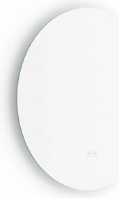 Nimco - Zrcadlo s LED osvětlením, průměr 60 cm, dvěma dotykovými senzory, hliník ZP 51000RVX