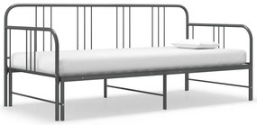 Rám vysouvací postele/pohovky šedý kovový 90 x 200 cm 324754