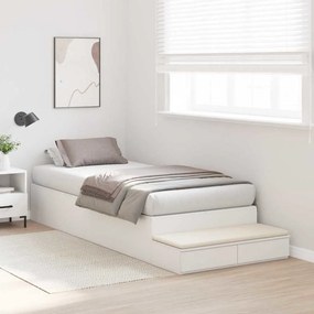 Rám postele s úložným prostorem Bílá 90 cm Kompozitní dřevo 3335605