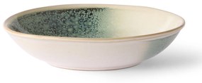 HK living Hluboký keramický talíř Mist 850 ml, zelená barva, šedá barva, keramika