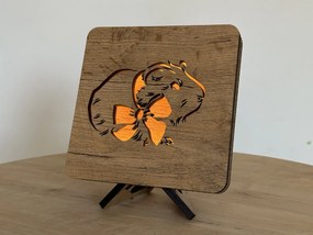 Li-Go "Morče s mašlí" lampa 19x19 cm provedení povrchu: dub