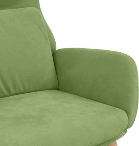 Relaxační křeslo světle zelené samet 341354