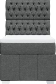 Box spring postel s matrací tmavě šedá 90x190 cm textil 3291531