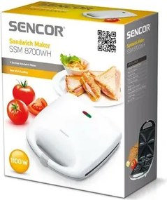 SENCOR SSM 8700WH bílá / Sendvičovač / 1100 W