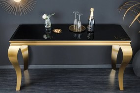 Designová konzole Rococo 140 cm černá / zlatá