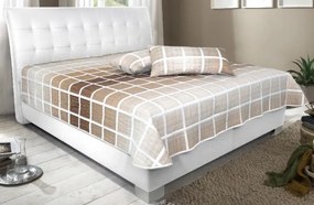Čalouněná postel Naty 180x200 Loft bílá