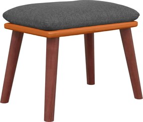 Podnožka tmavě šedá 45x29,5x35 cm textil a umělá kůže 341480