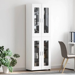 Vysoký bufet FLORIN 60 x 35 x 182 cm Vysoce lesklá bílá 3397908