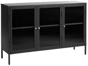 OnaDnes -20% Černá kovová vitrína Unique Furniture Bronco 85 x 132 cm