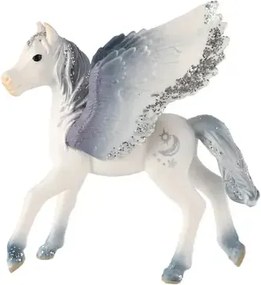 ZOOTED Figurka Jednorožec s křídly bílo-šedý hříbě / Plast / 11 cm / 3