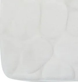 MSV PEBBLES koupelnová předložka 40 x 60 cm bílá / Polyester, PU pěna