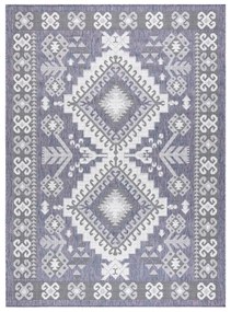 Dywany Łuszczów Kusový koberec Sion Sisal Aztec 3007 blue/pink/ecru – na ven i na doma Rozměry koberců: 80x150