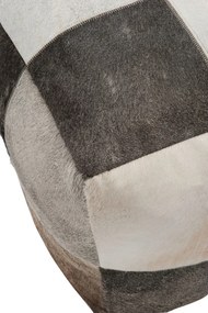 Čtvercový puf z kravské kůže - 44*44*46 cm