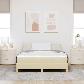 Postel s boxspringem s matrací Krémová 140 x 190 cm textil 3398568