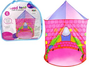 LEAN Toys Dětský stan zámek pro princeznu růžový