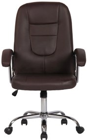 Kancelářská židle Ulverston - umělá kůže | hnědá