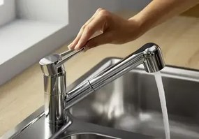 Blanco - Dřezová baterie s výsuvnou sprškou, chrom