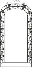 Zahradní oblouk černý 116 x 45 x 240 cm ocel 319350