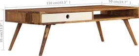 vidaXL Konferenční stolek z masivního sheeshamu 110 x 50 x 35 cm [246223]