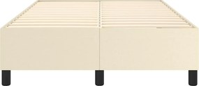 Rám postele s boxspringem krémový 120x200 cm umělá kůže 3121037