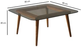 Designový konferenční stolek Olalla 80 cm bronzový