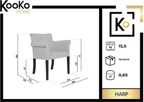 KOOKO HOME Židle Harp - sleva 20% (PRIMAVEMZU20)