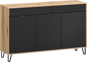 Komoda 3d (G) dub evok / černý Bellano