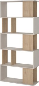 Krémová knihovna v dekoru dubu 80x173,5x29,5 cm Maze – Tvilum