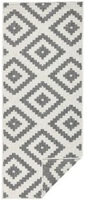NORTHRUGS - Hanse Home koberce Kusový koberec Twin-Wendeteppiche 103132 grau creme – na ven i na doma - 80x350 cm