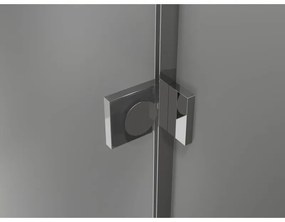 Mexen Lunar, L půlkruhový sprchový kout naklápěcí doleva 100 x 70 cm, 8mm čiré sklo, chromový profil, 833L-100L-070P-01-00