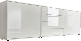 XXXLutz ŠIROKÁ KOMODA, bílá, vysoce lesklá bílá, 237/73/33 cm MID.YOU - Široké komody - 001067002601