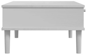 Konferenční stolek SENJA vzhled ratanu bílý 100x55x33 cm masiv - Default Title