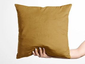 Biante Sametový povlak na polštář Velvet Premium SVP-009 Hořčicový 45 x 45 cm