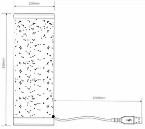 LED RGBW Stmívatelná stolní lampa STELLA MINI LED/5W/5V + dálkové ovládání