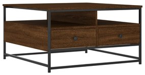 Konferenční stolek hnědý dub 80 x 80 x 45 cm kompozitní dřevo - Default Title