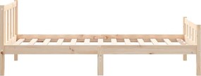 vidaXL Rám postele masivní dřevo 90 x 190 cm Single [810645] Barva: Přírodní
