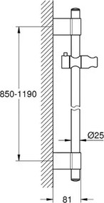 Grohe Rainshower - Sprchová tyč 115 cm chrom